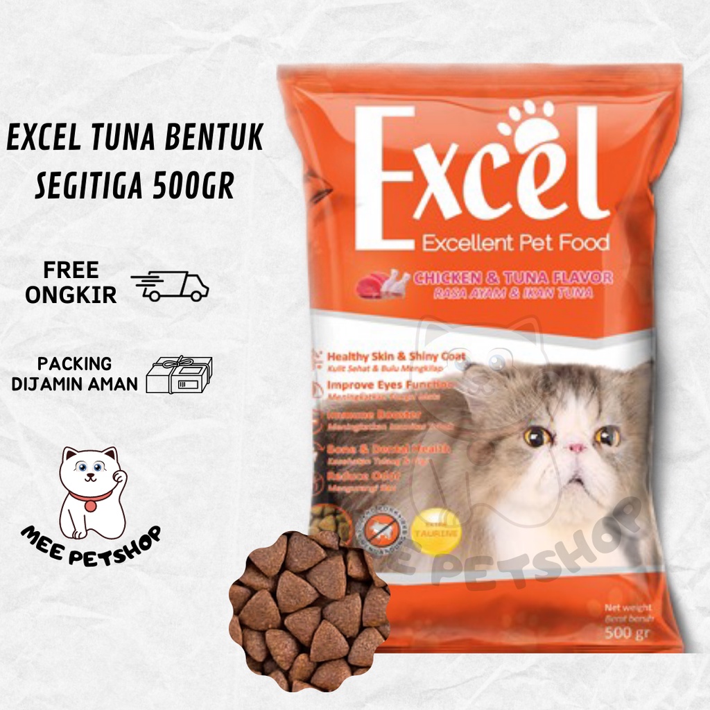 Jual Excel ikan tuna donat segitiga mother kitten 500gr makanan kucing ...