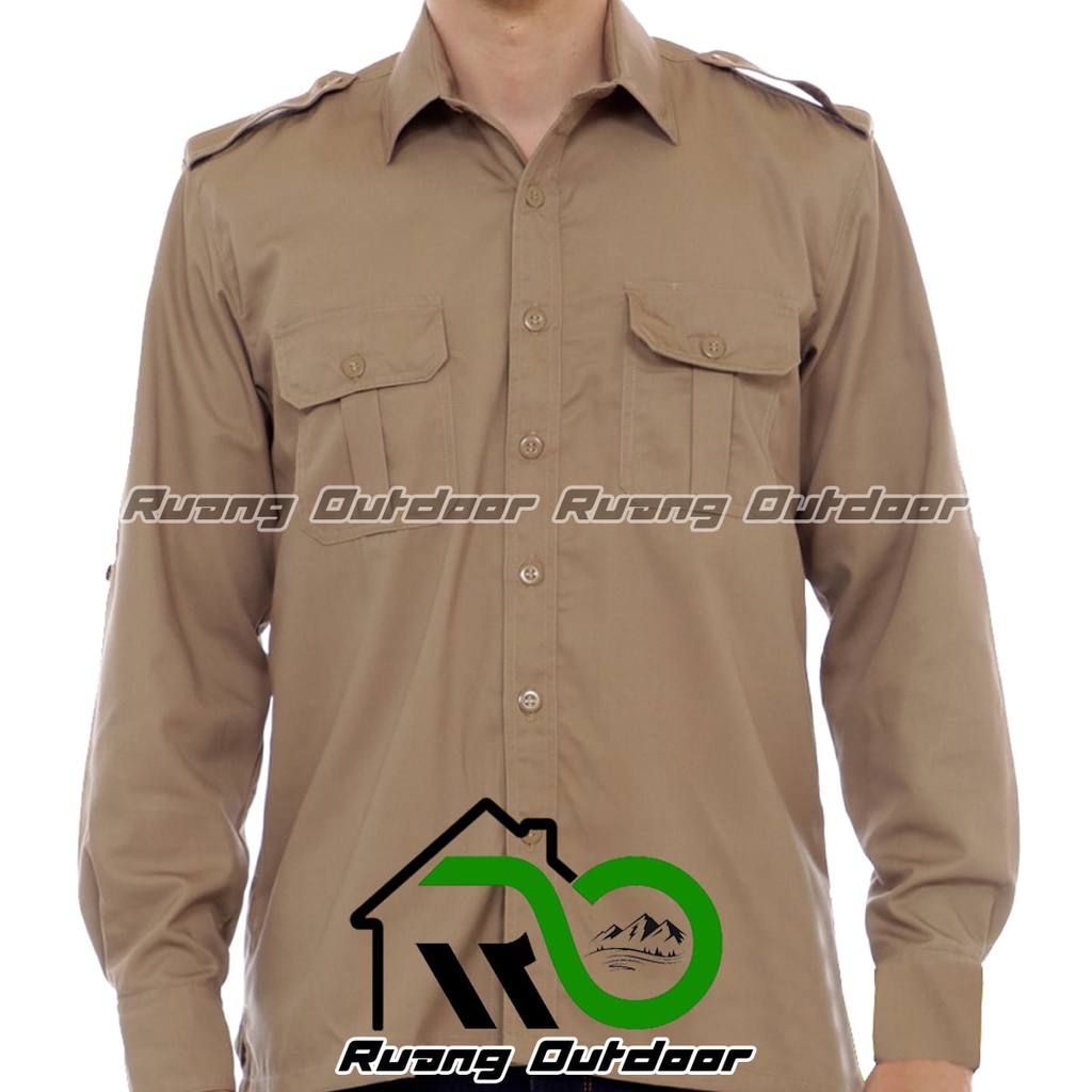 Jual Baju Kemeja PDL PDH Lapangan Lengan Panjang - Pakaian Atasan Seragam Pria Wanita Premium ...