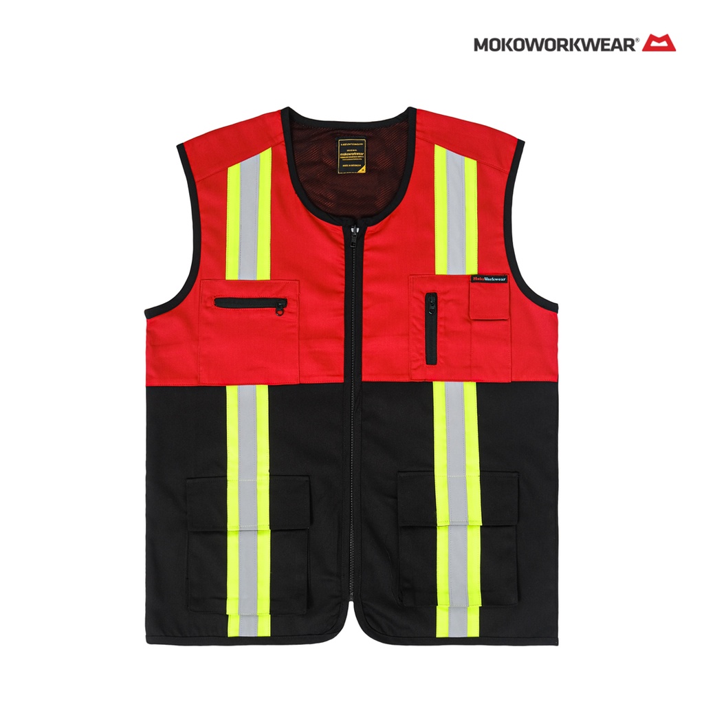 Jual VEST ROMPI BAJU SAFETY WEARPACK MERAH HITAM / RED BLACK ...