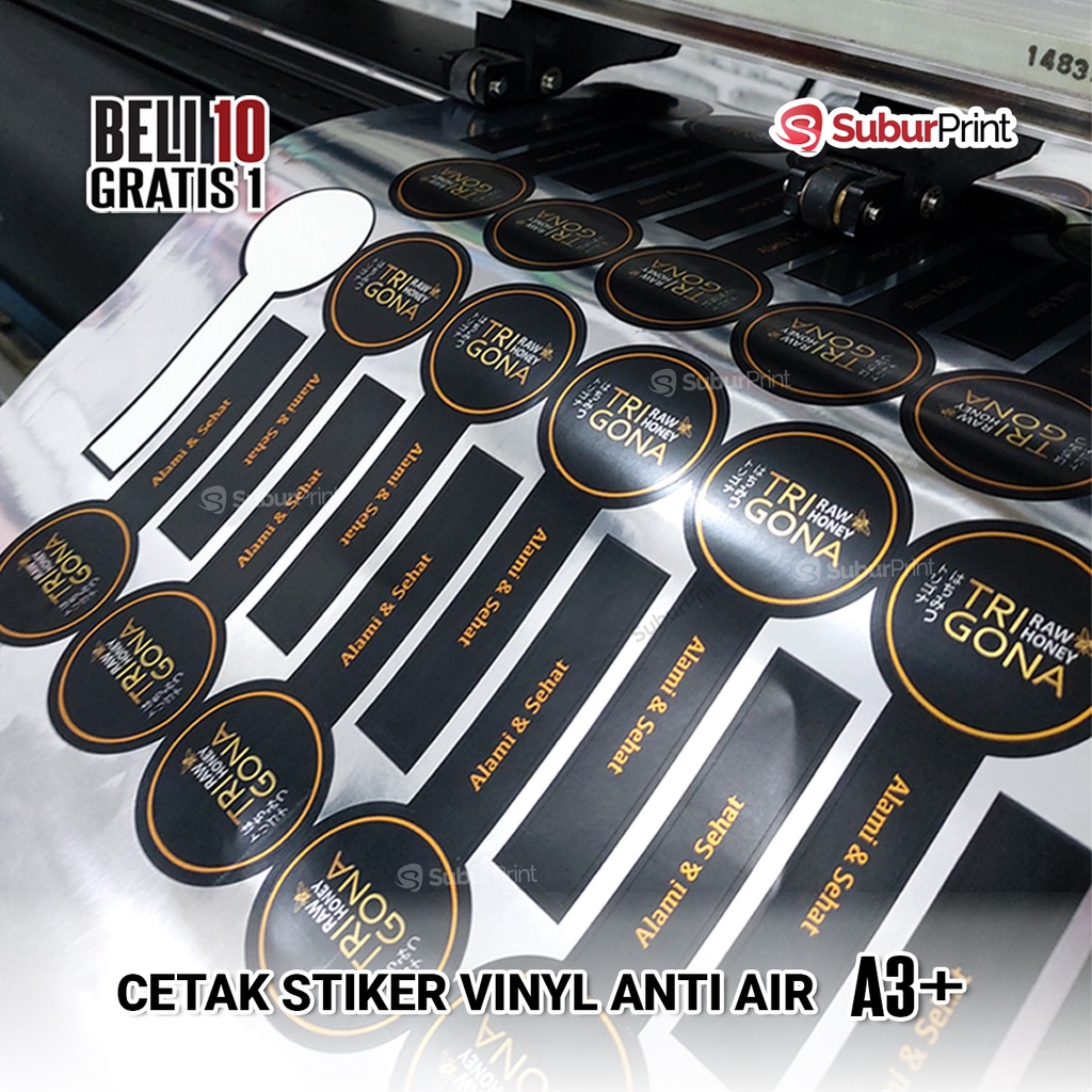 Jual Cetak Stiker Label Metalik Print Sticker Silver Metallic Cocok ...