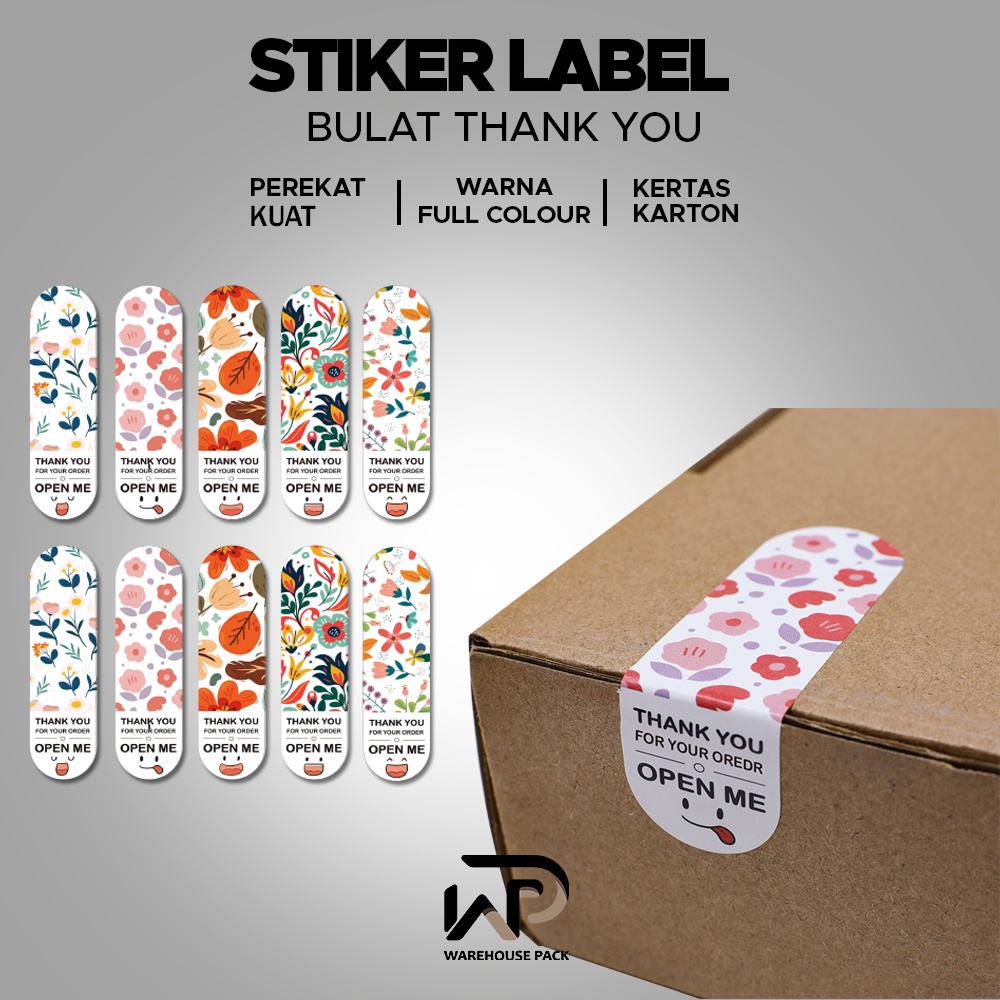 Jual Stiker Label Bulat Open Me Thank You For Order | Stiker Penutup ...