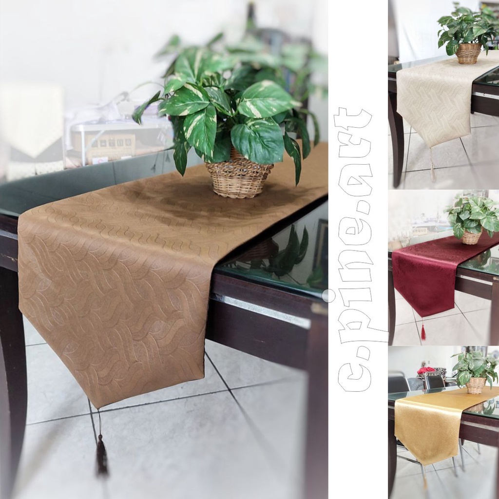 Jual Taplak meja makan 6 kursi / 8 kursi / table runner 6 -8 kursi ...