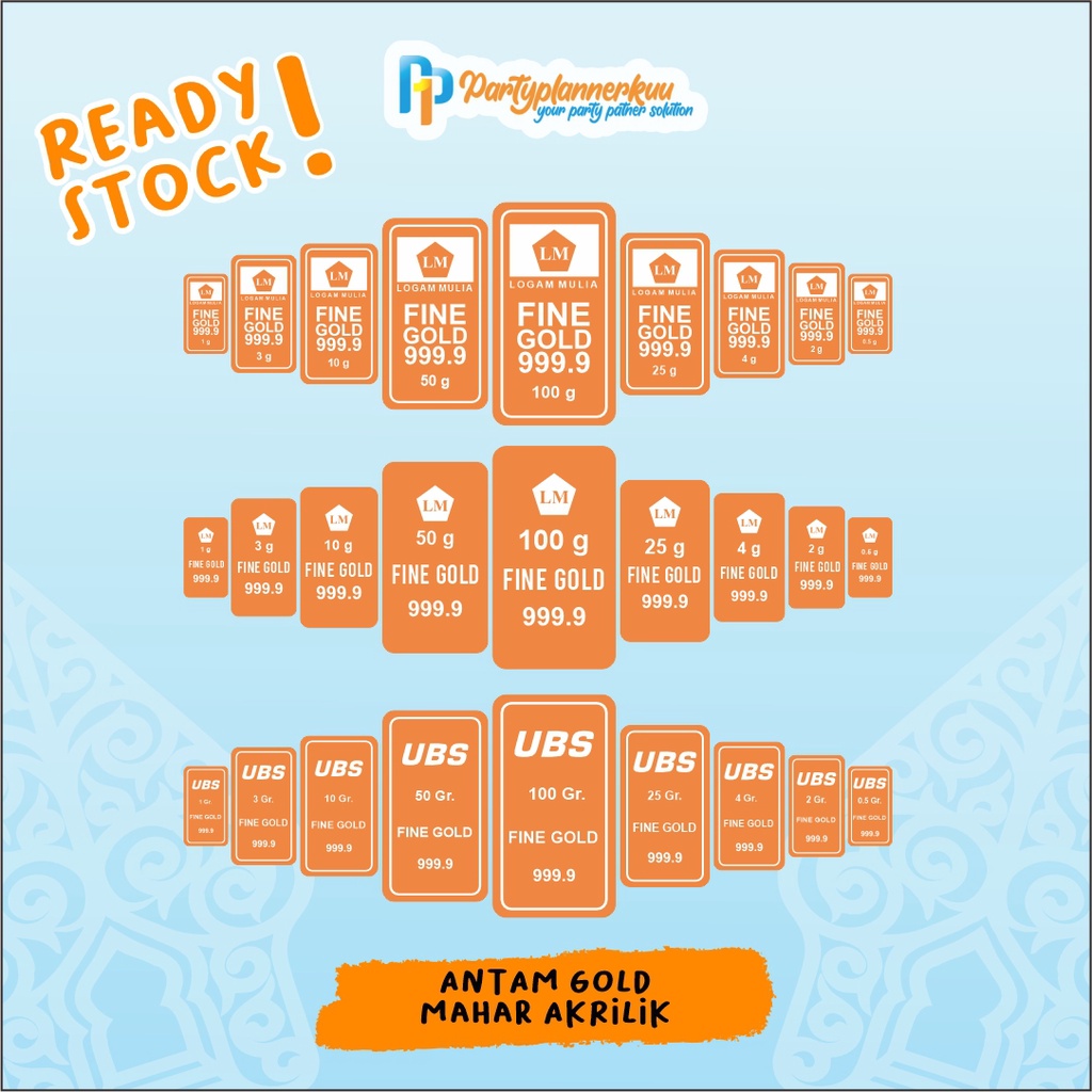Jual Replika logam mulia 0,5-50gr Desain Lama / BARU / UBS untuk mahar ...