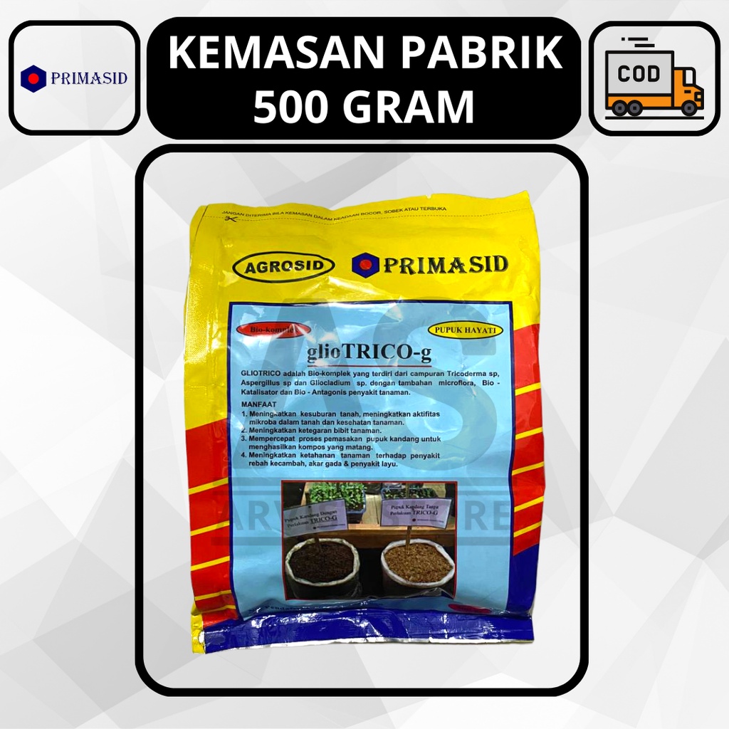 Jual Pupuk Glio TRICO G Kemasan Pabrik 500 Gram Hayati Trichoderma ...
