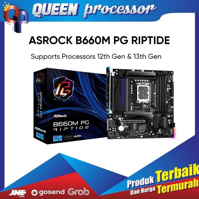 Jual ASROCK B660M PG RIPTIDE ( LGA1700 / B660 / DDR4 ) | Shopee Indonesia