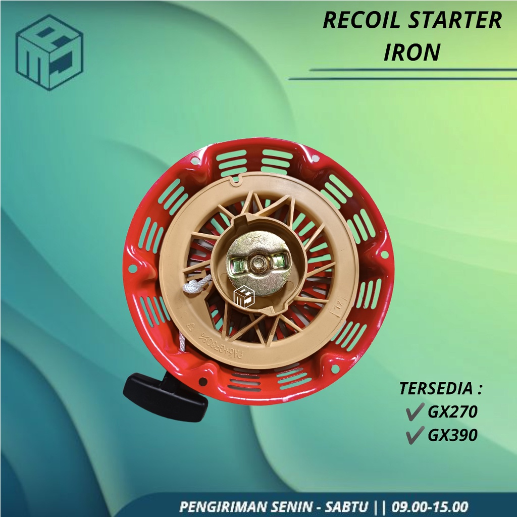 Jual Recoil Starter Iron Selahan Recoil Stater Tarikan Engkol Gas Mesin Penggerak Bensin Engine ...