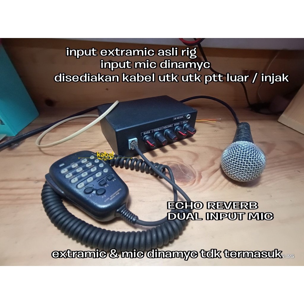 Jual ECHO REVERB DUAL INPUT MIC RADIO RIG ICOM KENWOOD ALINCO YAESU RIG ...