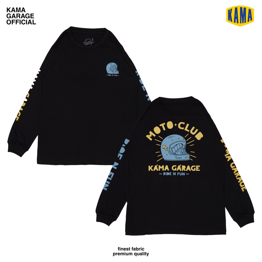 Jual KAMA GARAGE Moto Club Baju Kaos Anak Motor Lengan Panjang Unisex ...