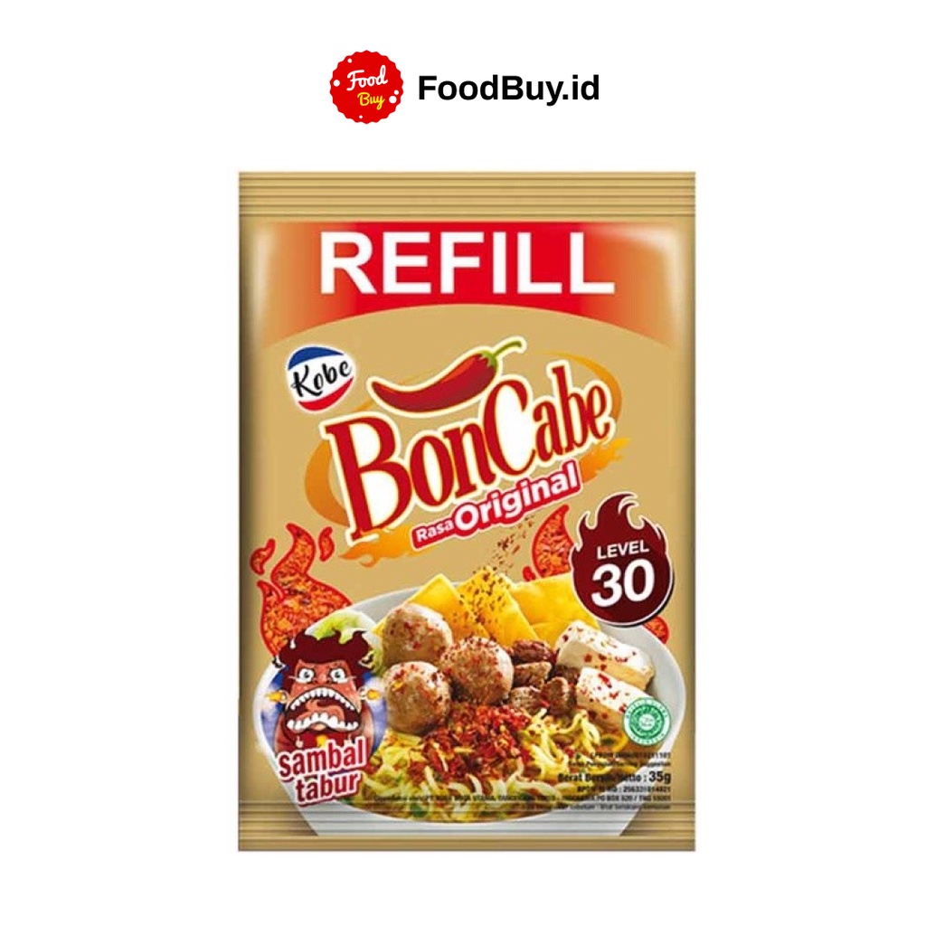 Jual Kobe Bon Cabe Refill Rasa Original Sambal Tabur Level 30 35 gr ...
