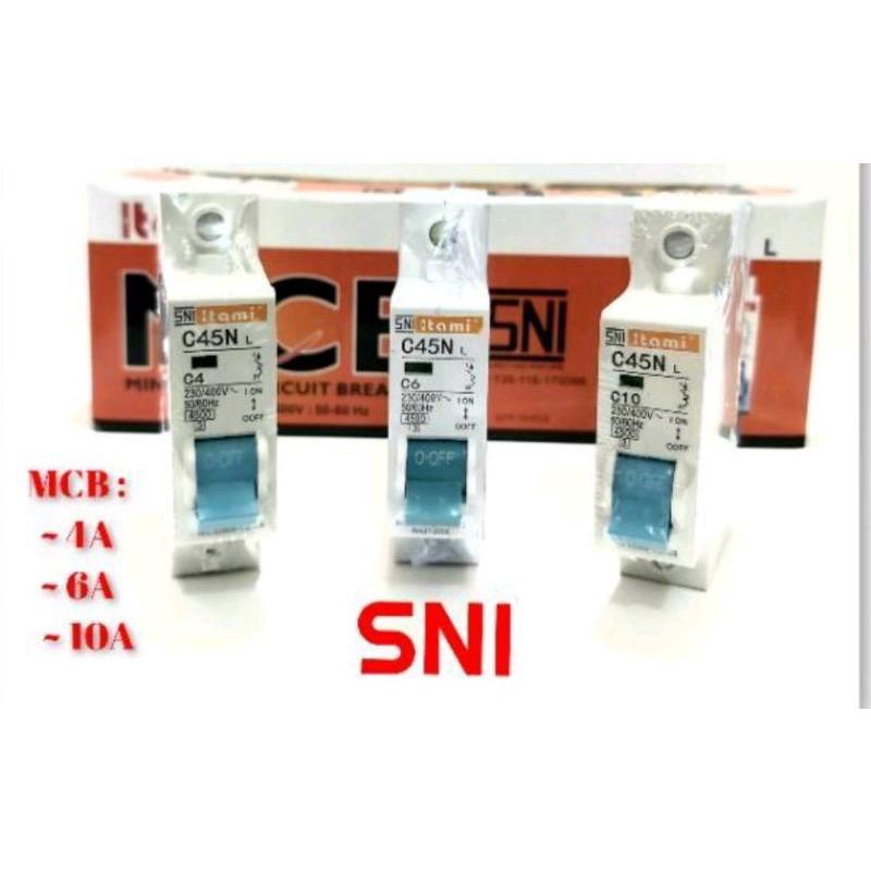 Jual MCB C45N-L ITAMI TERSEDIA LED INDIKATOR 2A,4A,6A,10A,16A,20A,25A ...
