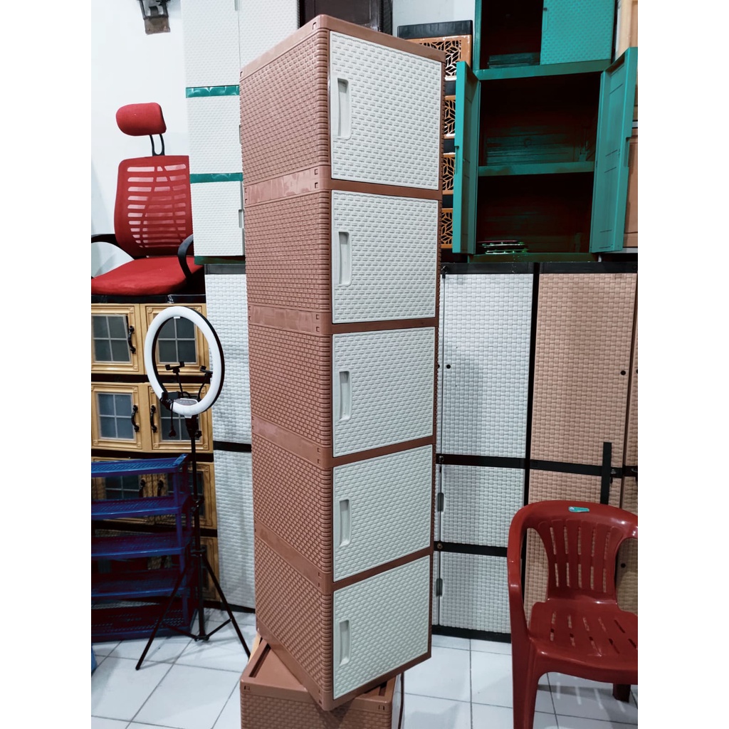 Jual lemari pakaian lemari plastik laci serbaguna 2 3 4 5 susun loker ...