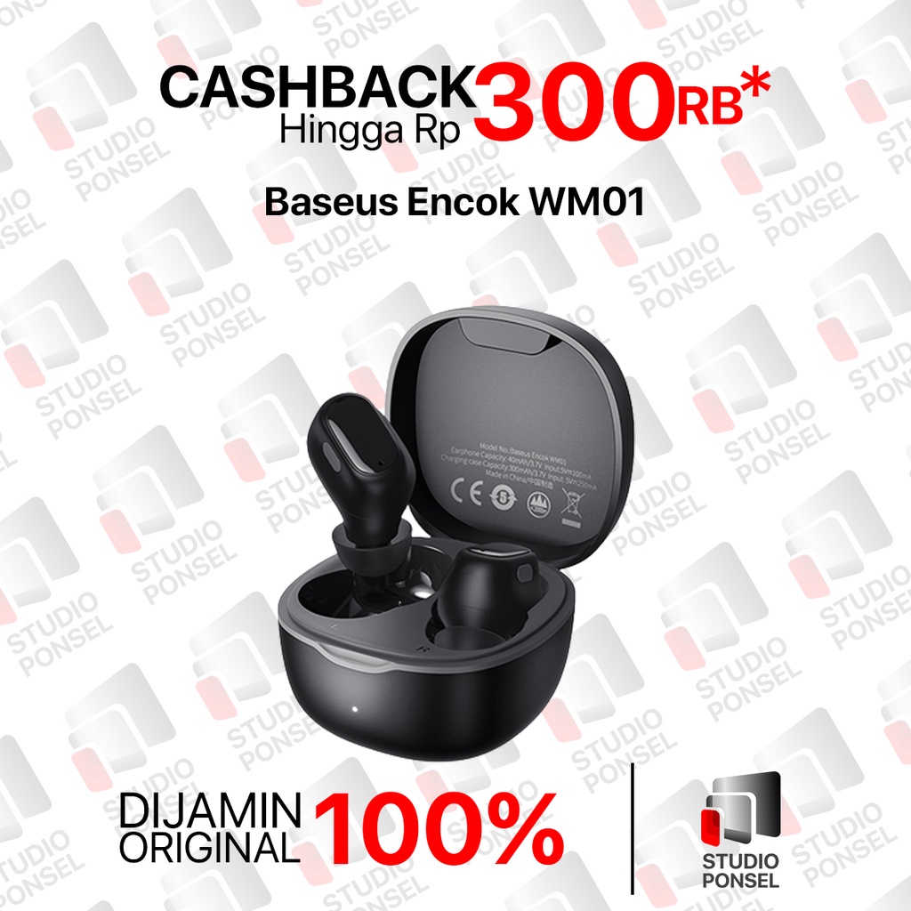 Jual Baseus TWS Encok WM01 True Wireless Bluetooth Earphone Mini ...