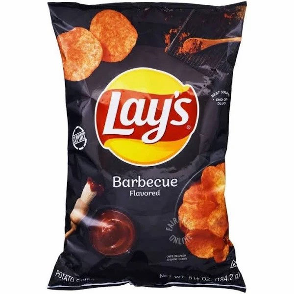 Jual Lay'S Barbeque Potato Chips 184'2gr Lays Snack Import | Shopee ...