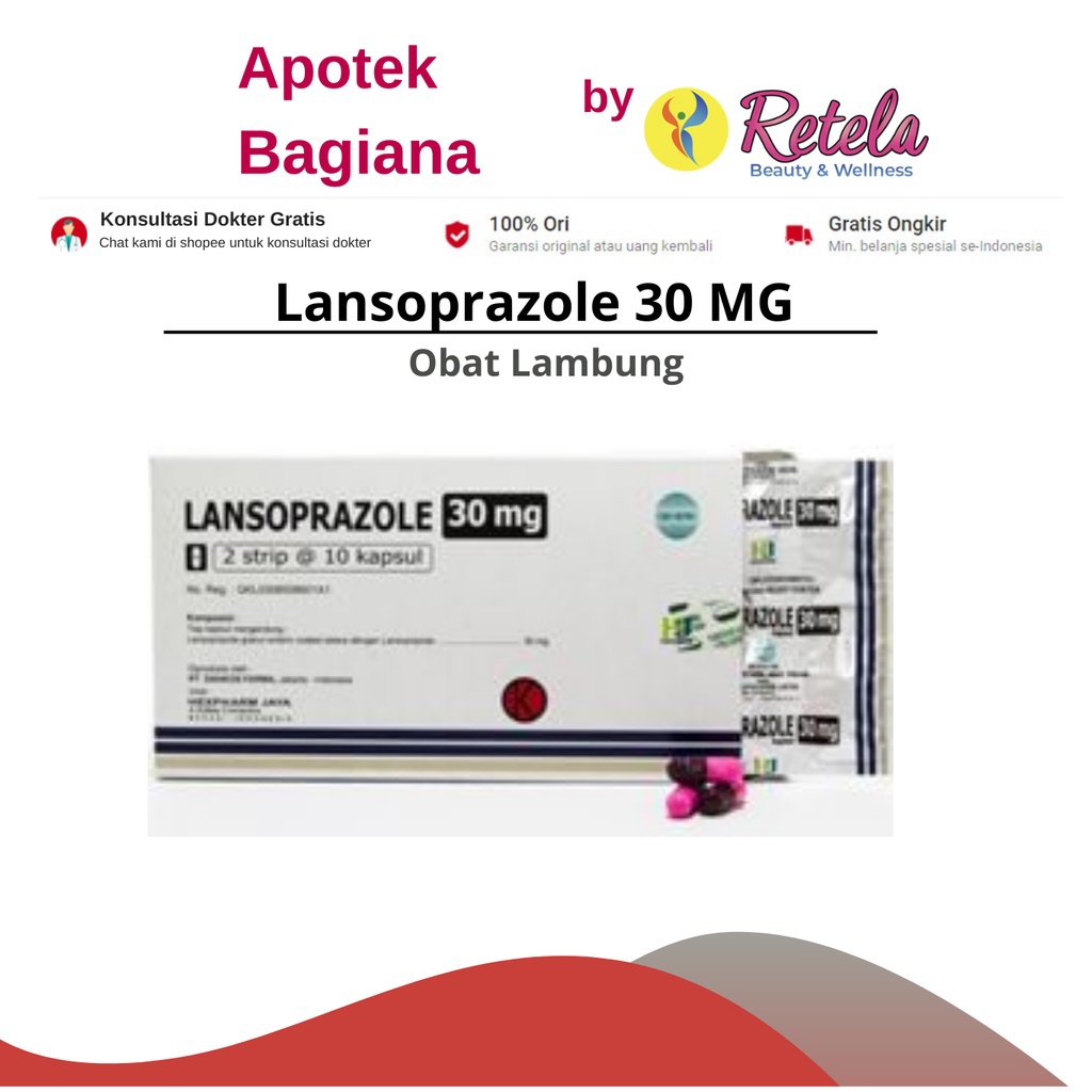 Jual Lansoprazole 30mg 1 Strip 10 Tablet | Shopee Indonesia