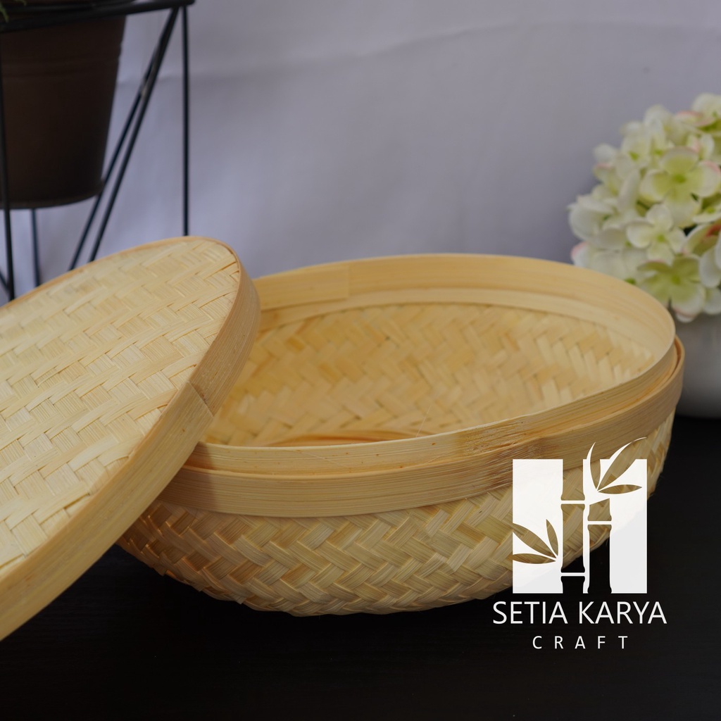 Jual Cething Wakul Tempat Nasi dan Snack Bulat Anyaman Bambu Oval ...