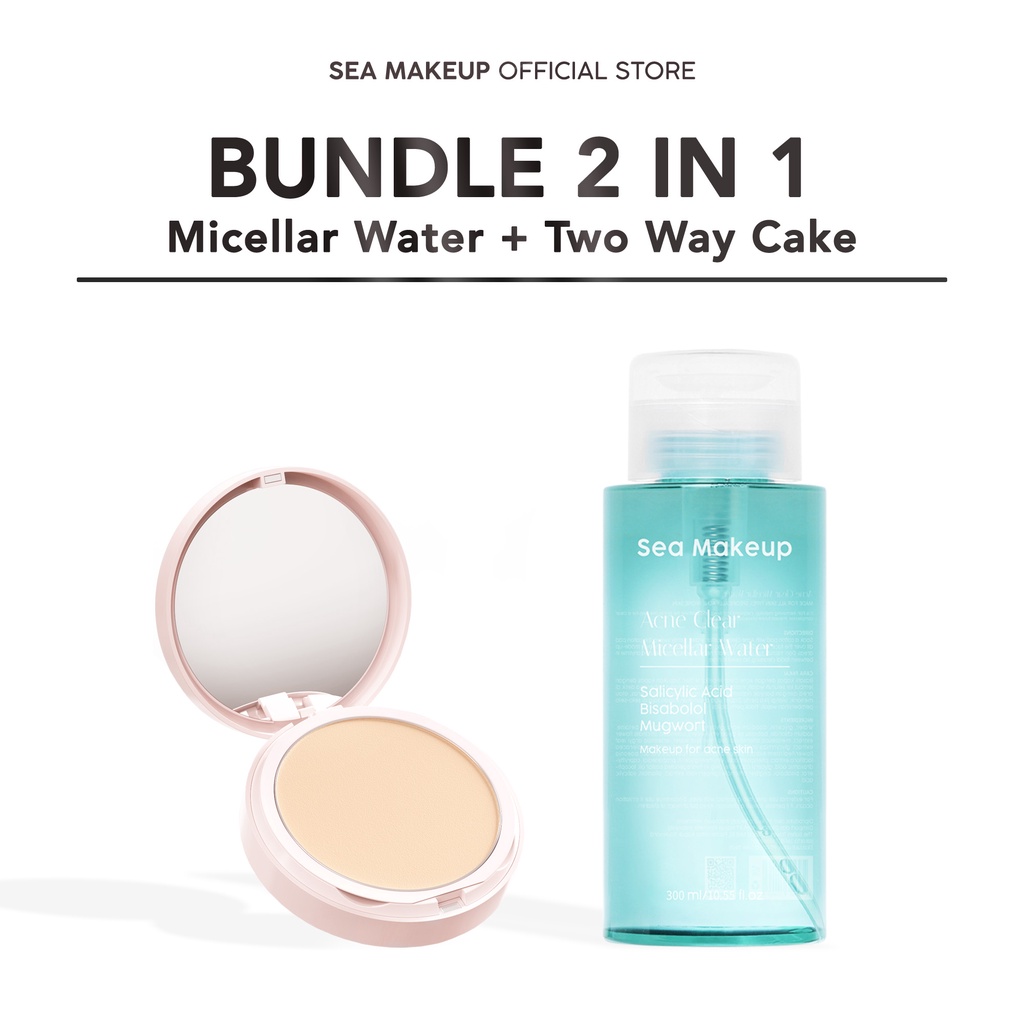 Jual Sea Makup Bundle 2 in 1 Micellar Water + Acne Cover & Smooth Two ...
