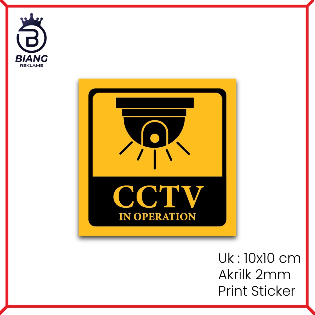Jual Sign cctv akrilik type 05 ukuran 10x10cm | Shopee Indonesia