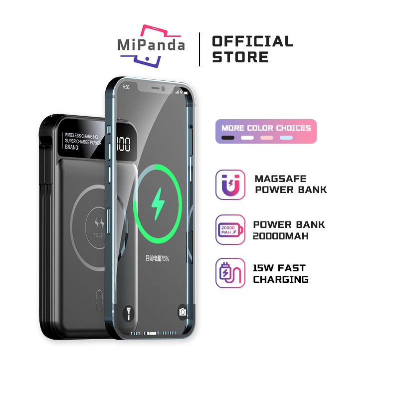 Jual Mipanda Mag/safe Powerbank Magnetic Wireless Fast Charge Power ...
