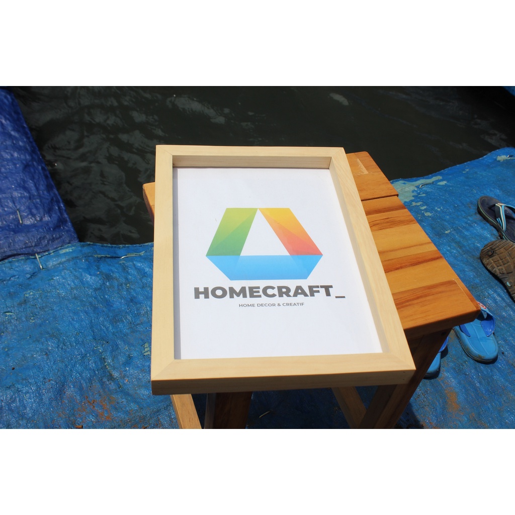 Jual Frame foto/Pigura kayu 2D ukuran A2 42x60cm + kaca akrilik ...