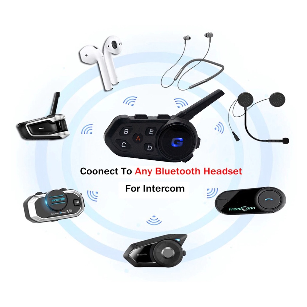 Jual INTERCOM S6 Intercom Helm For 6 Rider Helmet Bluetooth helm ...