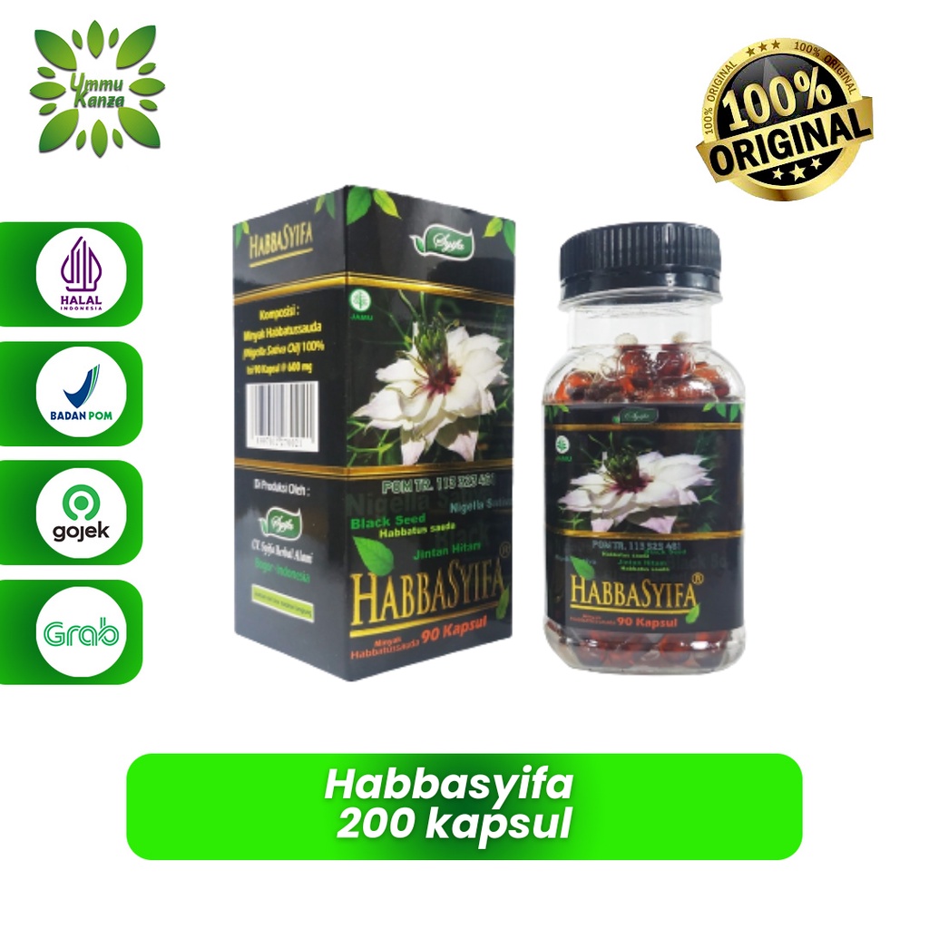 Jual Habbasyifa Minyak Habbatussauda Jinten Hitam isi 200 dan 90 kapsul ...