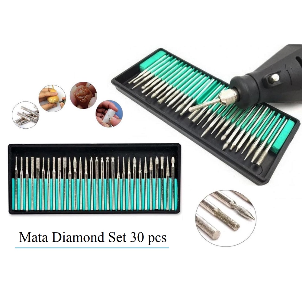 Jual Set 30 Pcs Mata Bor Grafir Kikir Batu Cincin Diamond / Mata Tuner ...