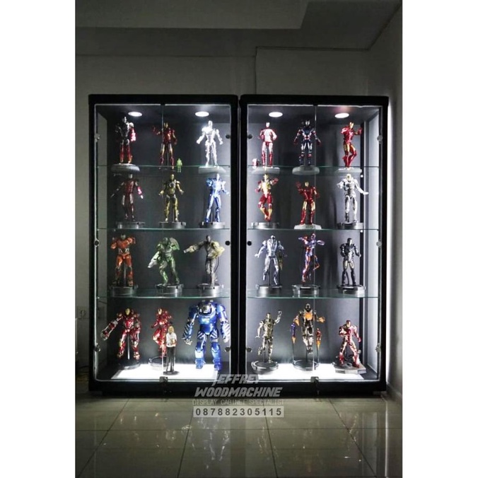 Jual Paket Lengkap Lemari Rak Pajang Kaca Rx-2 Rx Hot Toys Action ...