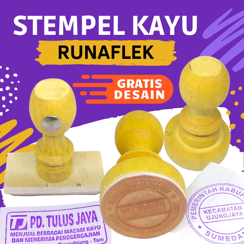 Jual Stempel Kayu Runaflek Tanpa Bantalan | Shopee Indonesia