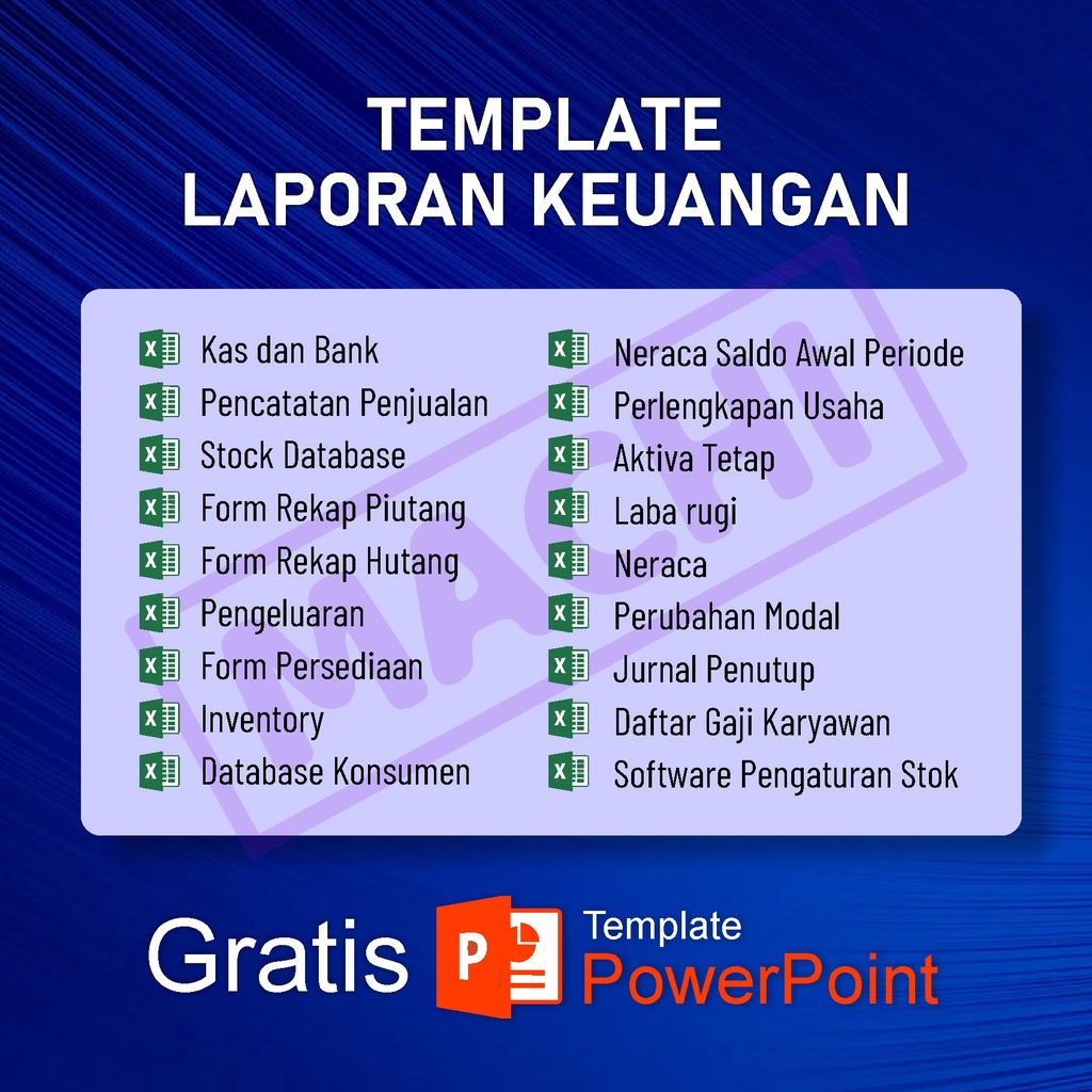 Jual Template Laporan Keuangan untuk Bisnis atau Perusahaan (Bonus PPT ...