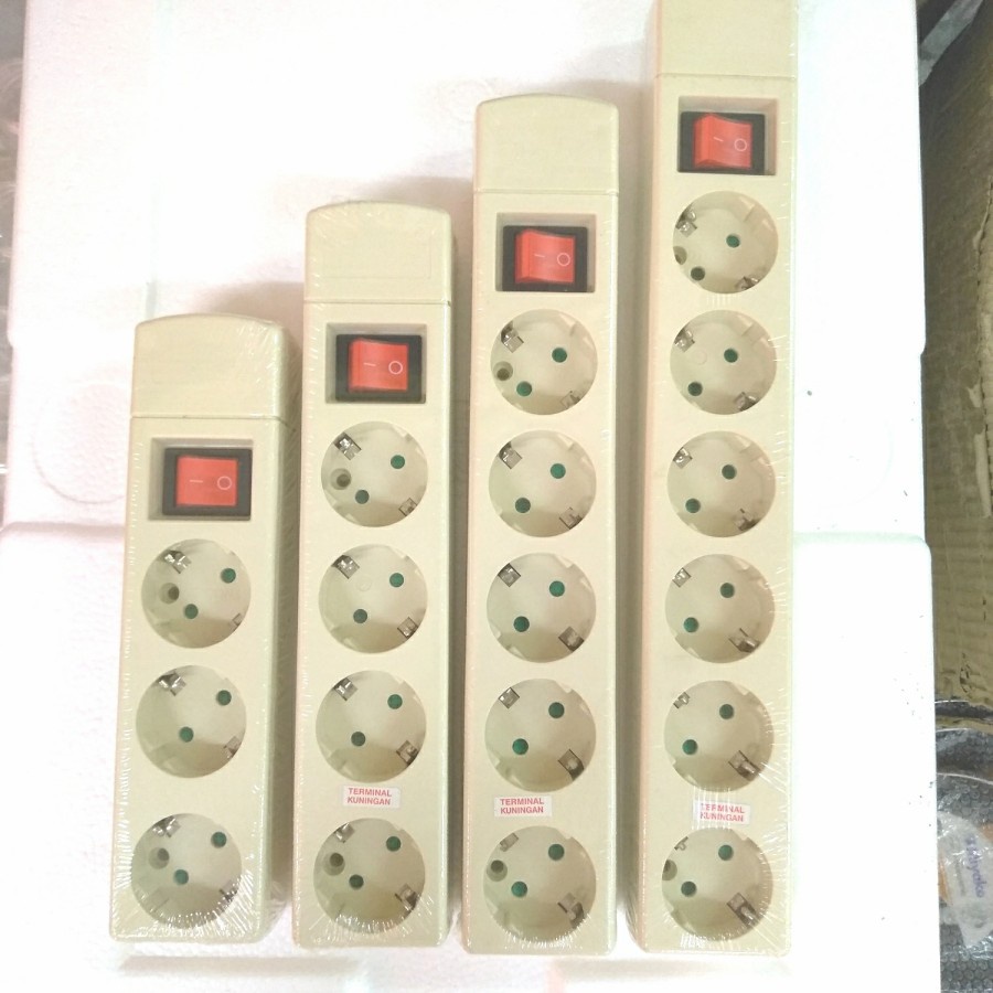 Jual Stop Kontak Arde Uticon 3/4/5/6 Lubang + Saklar Terminal Listrik ...