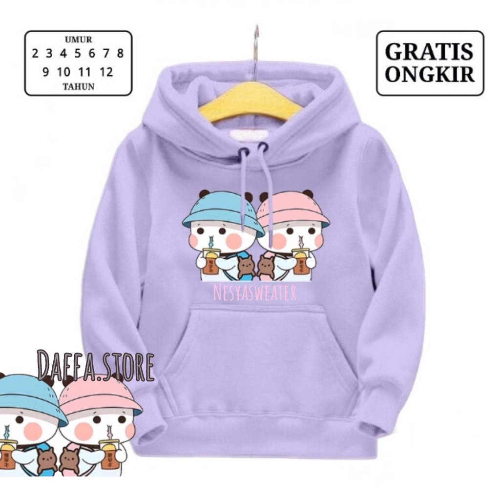 Jual Sweater Anak panda haus Cewek Cowok Umur 2 3 4 5 6 7 8 9 10 11 12 ...