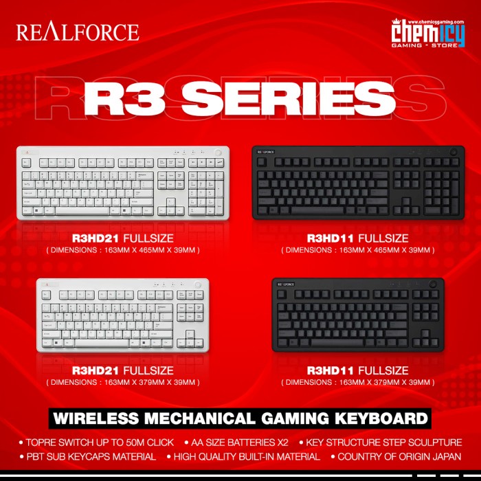 Jual Best Seller Realforce R3 Wireless Bluetooth Mechanical Gaming ...