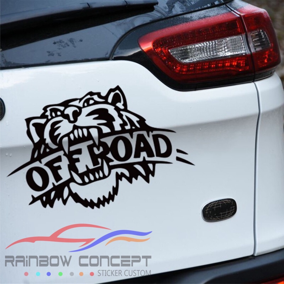 Jual KEREN stiker mobil off road harimau sticker cutting universal ...