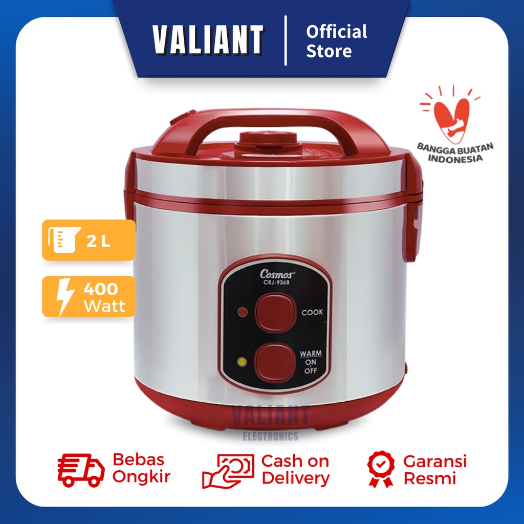 Jual Cosmos Rice Cooker Stainless Steel Magic Com 3in1 CRJ-9368 - 2 ...