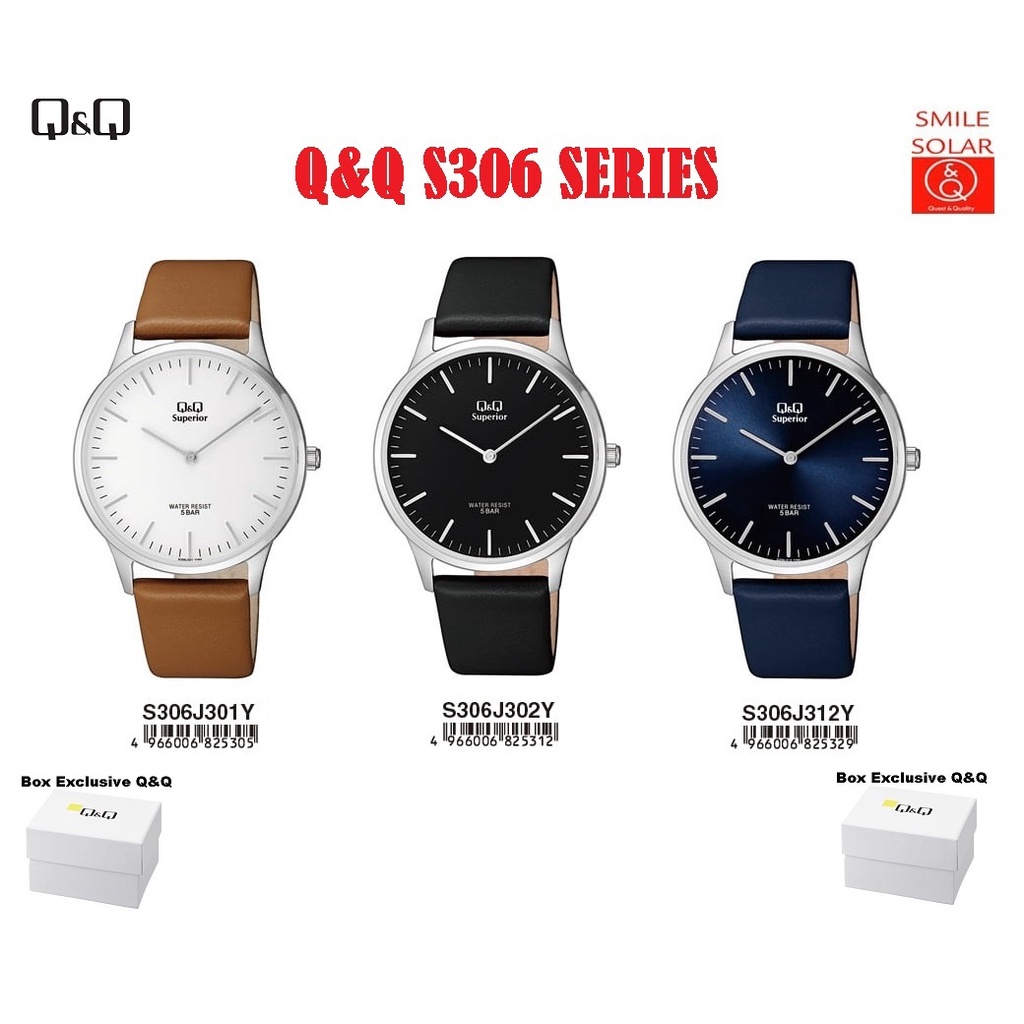 Jual Jam Tangan Unisex Stylist Casual Kulit Leather Steel Analog Original Q&Q QnQ QQ S306 S306J ...
