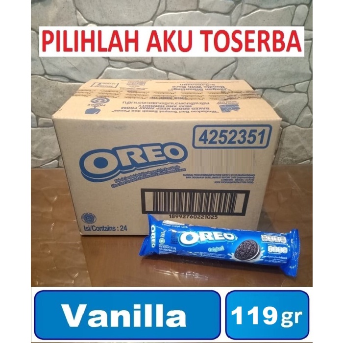 Jual Biskuit OREO sandwich VANILLA Roll 133 gr - ( HARGA 1 KARTON ISI ...