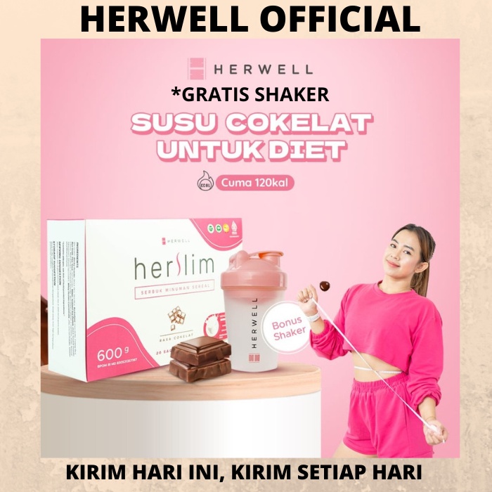 Jual HERSLIM 1 BOTOL ISI 20 SACHET BPOM HALAL HER SLIM HERWELL WELL ...