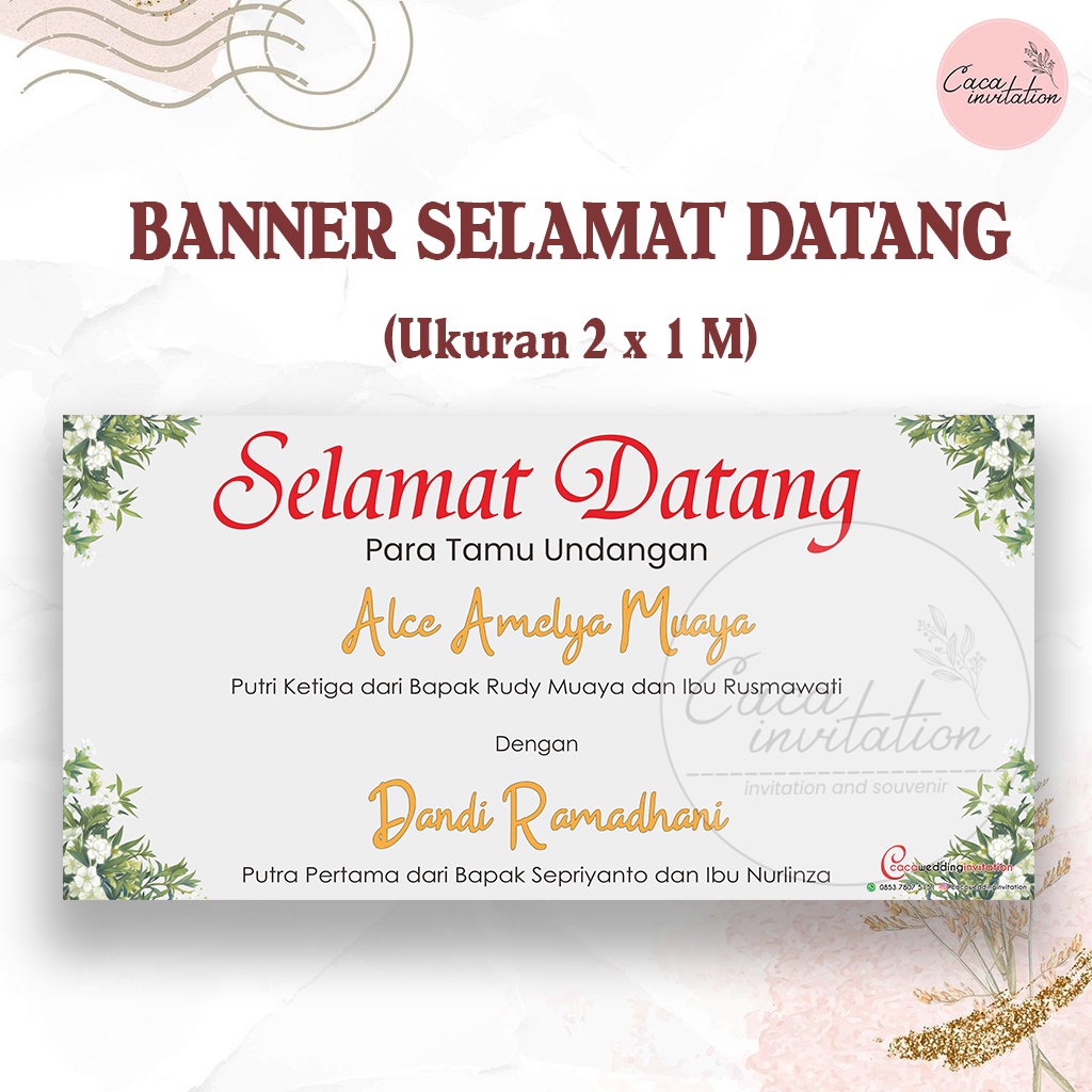 Jual Spanduk pernikahan selamat datang banner pernikahan mohon do'a restu Gratis Desain | Shopee ...