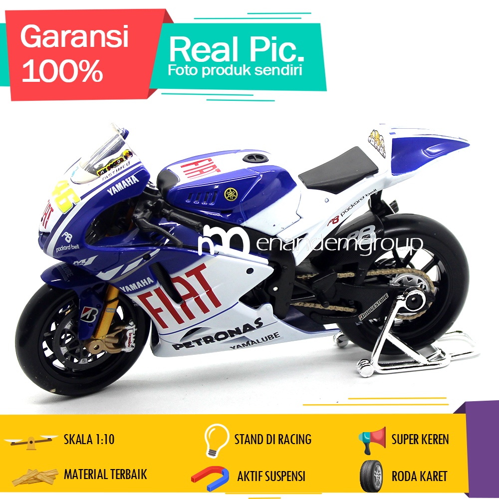 Jual Maisto Diecast Miniatur Mainan Motor Moto GP Yamaha Valentino ...
