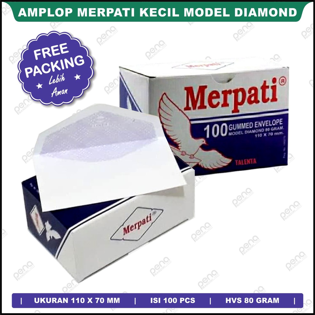 Jual Amplop MERPATI Visit Kecil Putih 110 x 70 mm 80 gram 100 pcs ...