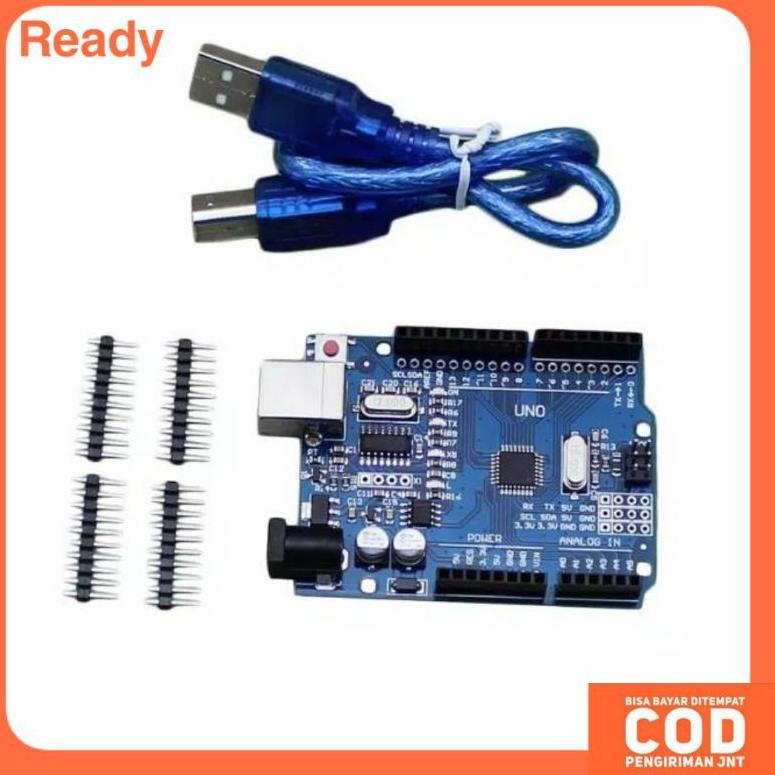 Jual Arduino UNO R3 Smd MEGA328P compatible Arduino UNO R3 + USB Cable ...
