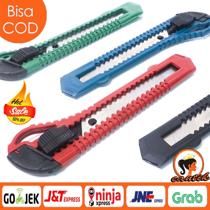 Jual HC Pisau Cutter Piso Cutter cuter kater Besar Pemotong Kertas Dus ...