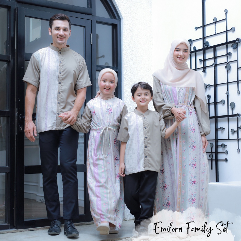 Jual HIRA - Emilora Family Set Series Cream Hijabwanitacantik ...