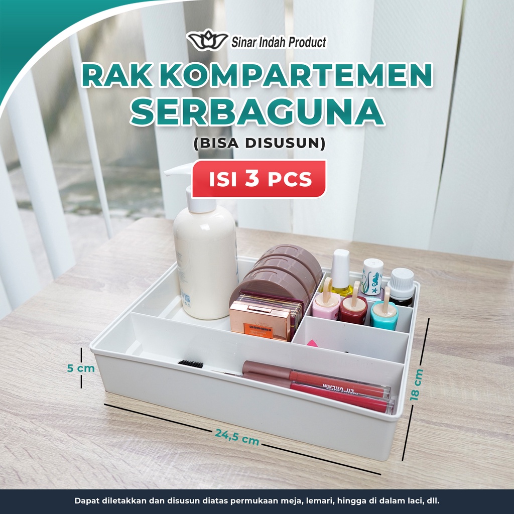 Jual RAK KOMPARTEMEN A tempat kosmetik, rak kosmetik, rak alat tulis ...