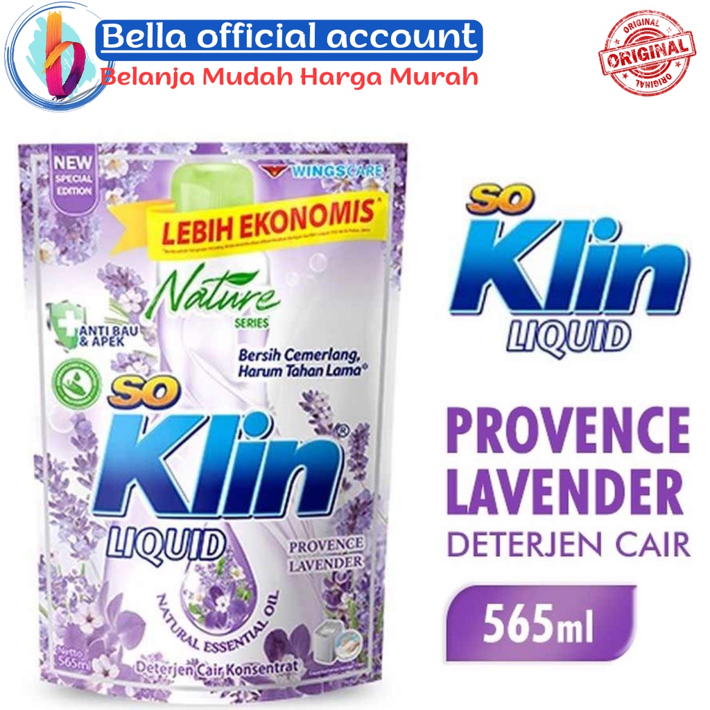 Jual so Klin Liquid Deterjen Cair Nature Series Lavender Refill 565 ml ...