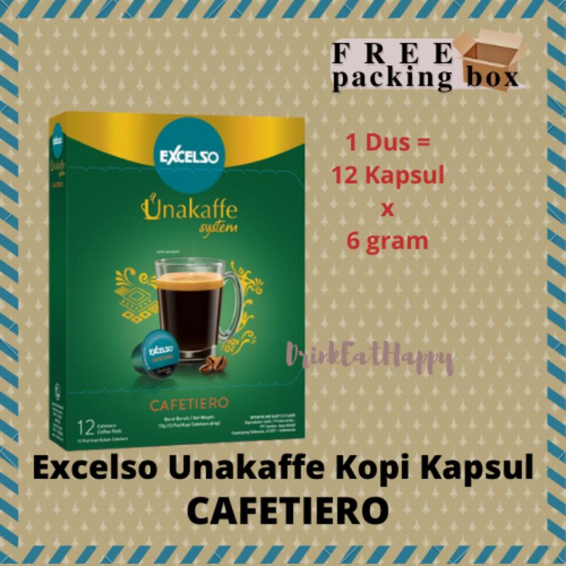 Jual Excelso UNAKAFFE CAFETIERO Kopi Kapsul Capsule Coffee | Shopee ...