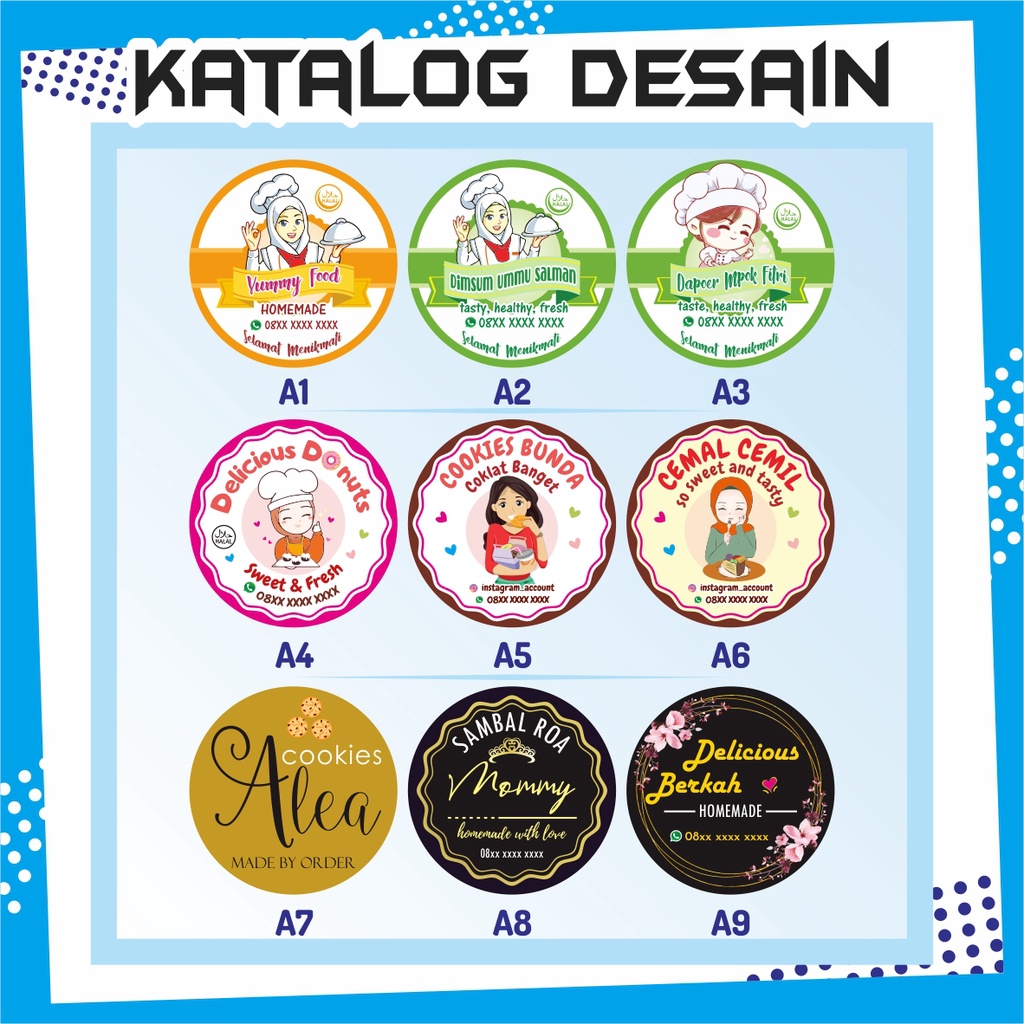 Jual Stiker Sticker Label Kemasan Makanan Minuman (Vinnyl) | Shopee ...