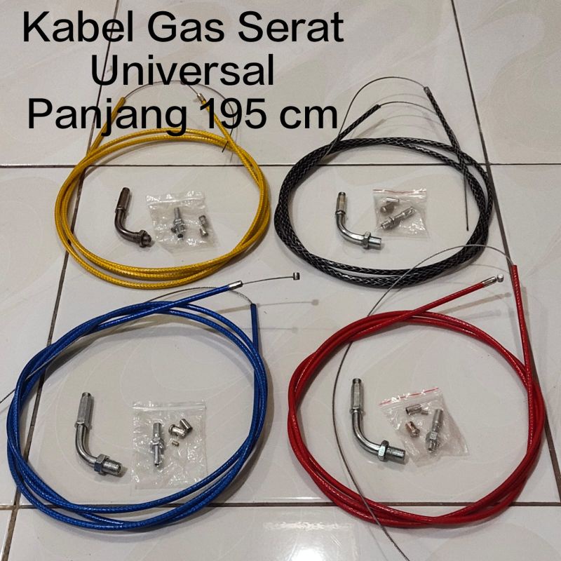 Jual Kabel Tali Gas Serat Universal Panjang 195cm Kuning Hitam Biru ...