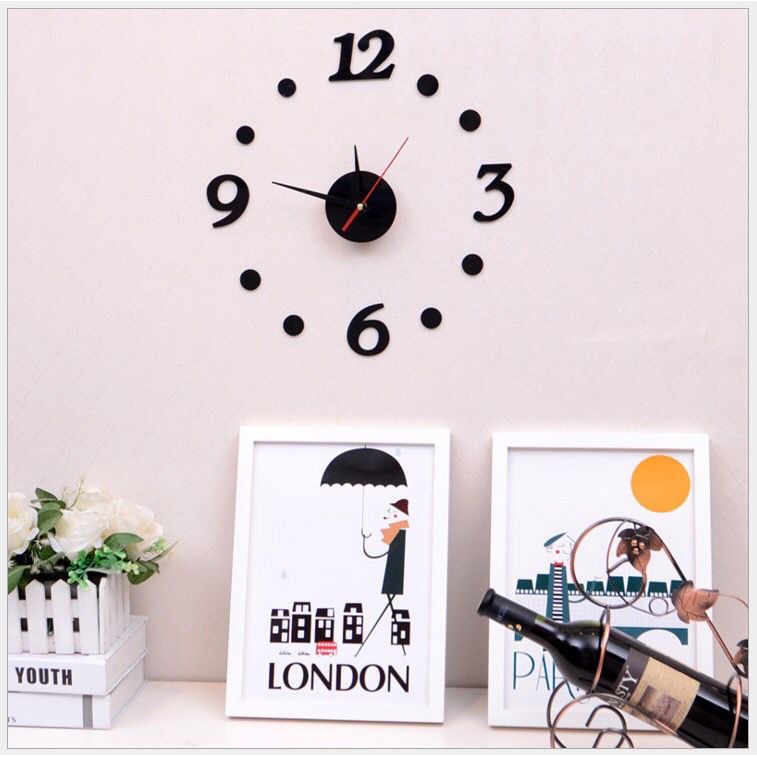 Jual Jam Dinding Aesthetic Jam Dinding Tempel DIY Unik Analog 3D Untuk ...