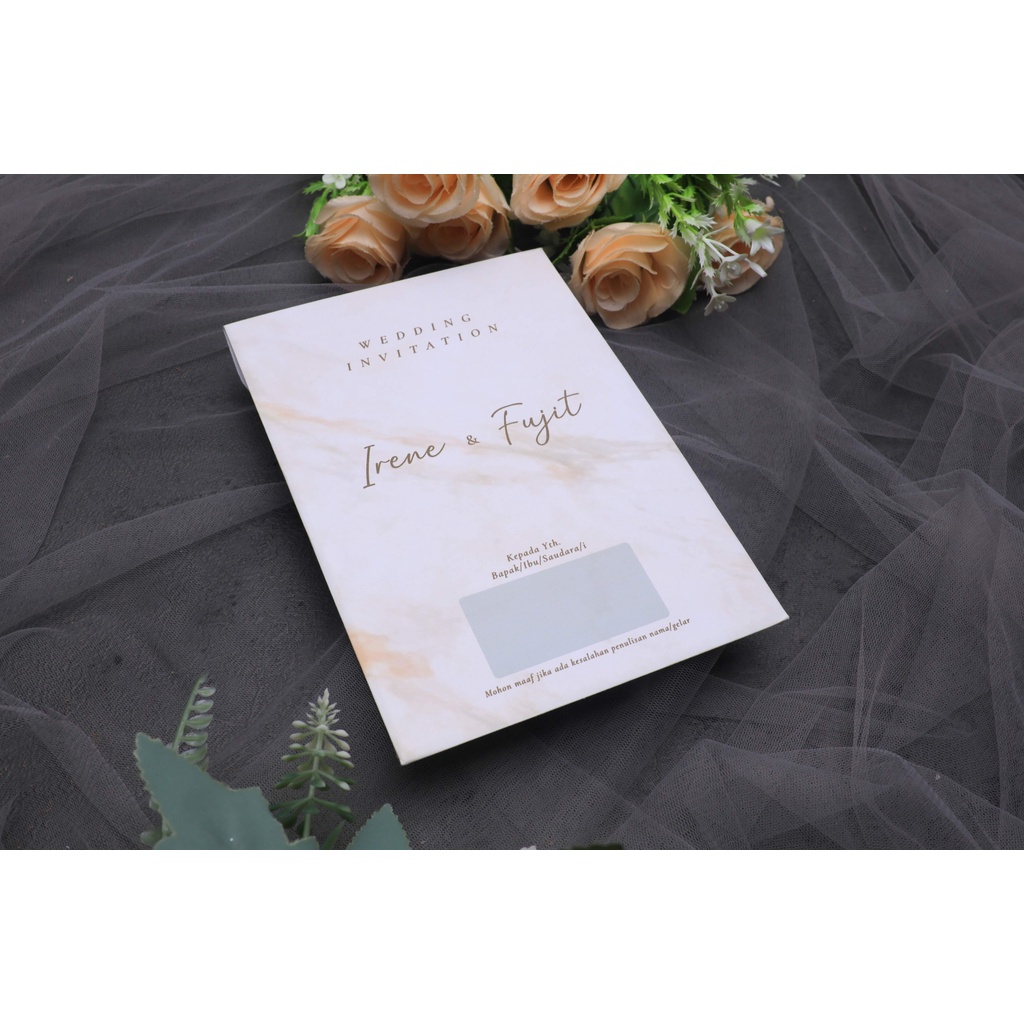 Jual Undangan Hard Cover Marble Potrait | Shopee Indonesia